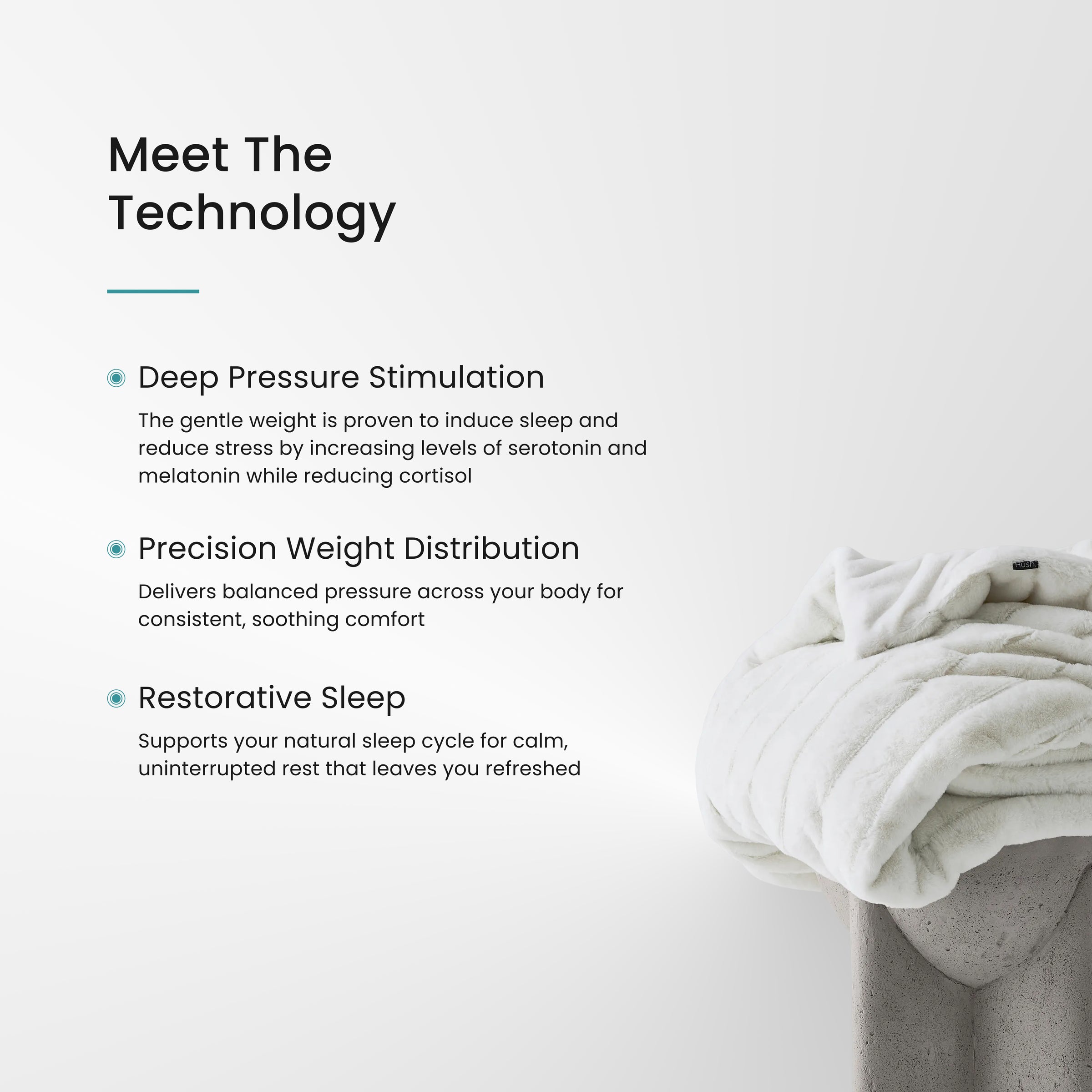 Plush Weighted Blanket: The Original Hush Heavy Blanket | Hush US ...